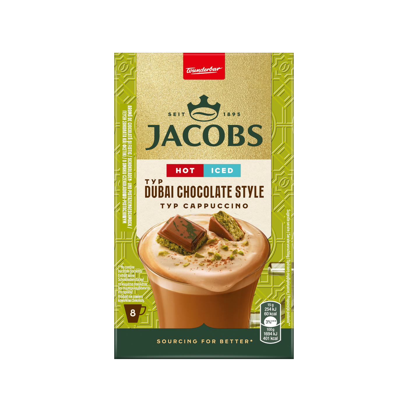 Jacobs Dubai Chocolate Style Cappuccino Sticks