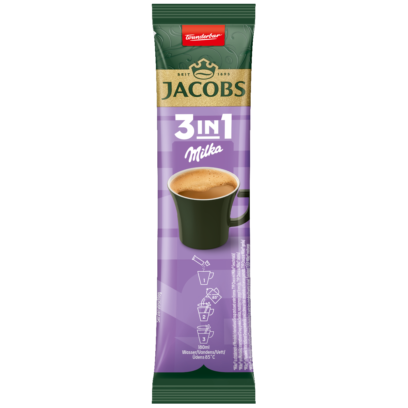 Jacobs 3in1 Milka - 10 Sticks