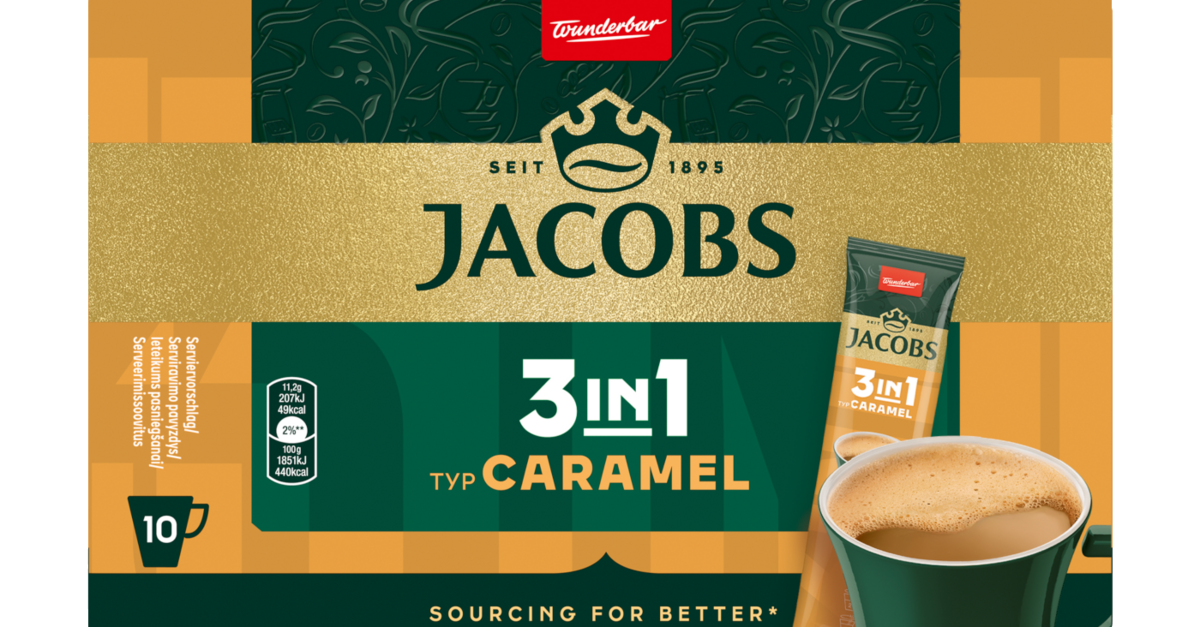 Jacobs 3in1 Caramel - 10 Sticks | Jacobs Onlineshop