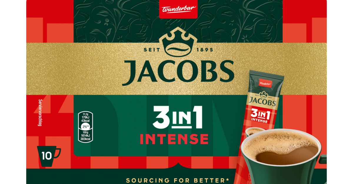 Jacobs 3in1 Intense - 10 Sticks